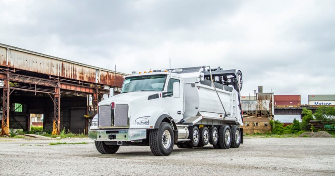 Quad Axle Super Dump on Kenworth – Custom Truck One Source